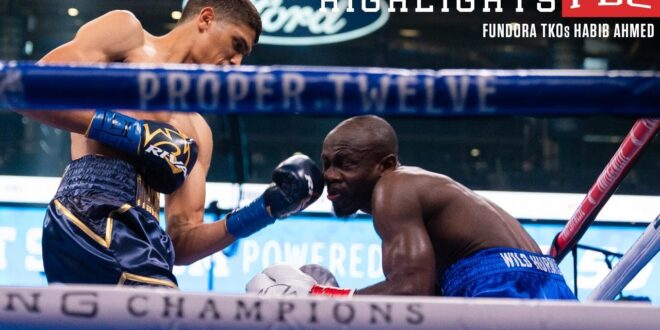 Sebastian Fundora TKO's Habib Ahmed in 2RDs | Fundora vs Ahmed – Boxing ...