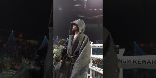 Jermell Charlo comes to the ring looking like the grim reaper. # ...