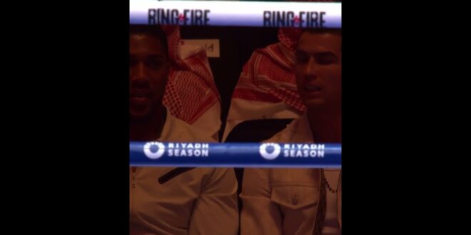 Anthony Joshua Joins Cristiano Ronaldo Front Row For Fury Vs Usyk ...